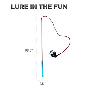 Outward Hound Tail Teaser Durable Dog Wand with Soft Plush Toys