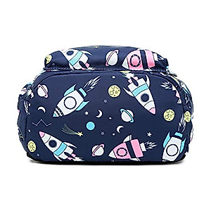 abshoo Little Kids Toddler Backpacks for Boys and Girls Preschool Backpack With Chest Strap (Rocket Navy)