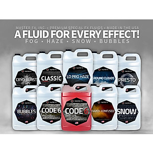 Code 6 Platinum ® - Extreme High Density - Extremely Long Lasting - HDF Organic Fog Machine Fluid, USA Made, Water Based - 1 Gallon