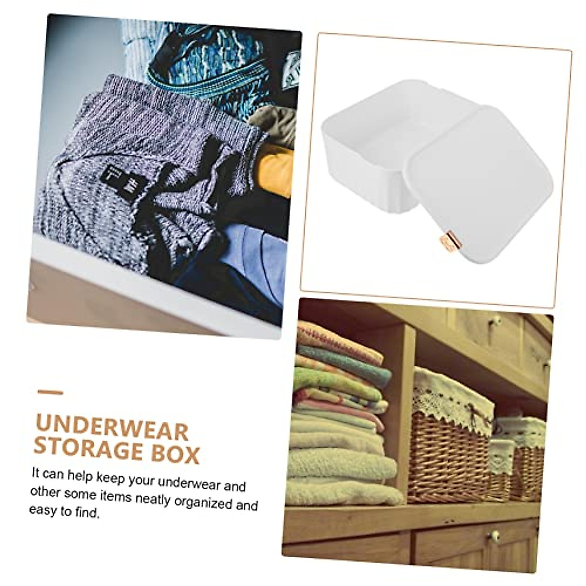 Cabilock 1pc Underwear Storage Box Belt Plastic Container Plastic Compartment Organizer Box Desk Drawer Containers with Lids Bra Compartment Organizer Closet Underwear Organizer Socks Case