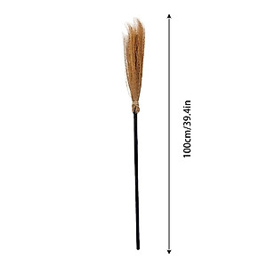 Halloween Witches Broom Gothic Broomstick Adult Use - Flying Witch Halloween Decor, On Broom Cinnamon Broom Haunted Dancing Broom Halloween, Animated Broom Life Size for Costume