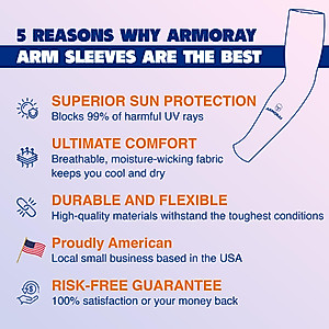 ARMORAY Arm Sleeves for Men - Tattoo Cover Up Sleeves - Arm Sleeves for Women - Sleeves to Cover Arms for Women & Men - Arm Compression Sleeve