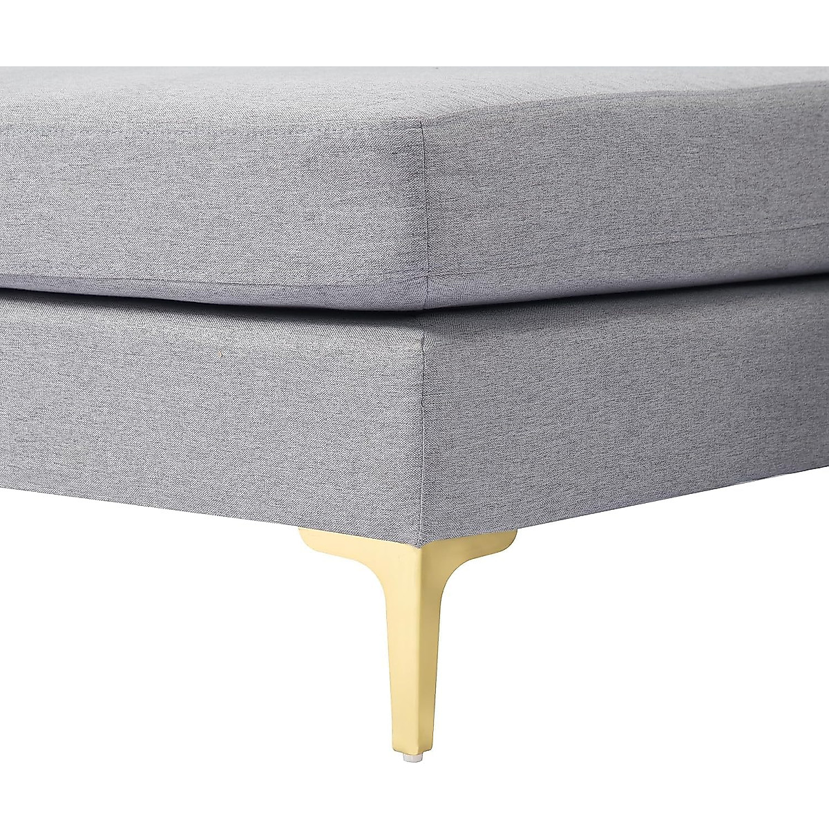 ATY 80" L Shape Sectional Sofa with Chaise, Modern 3-Seater Corner Couch for Small Space, Easy Assemble, Light Gray