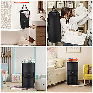 laundry bag backpack,110L Large Laundry Backpack with 2 Mesh Laundry Bags,Freestanding Laundry Bag with Straps,Durable Laundry Bag for Dorm, Apartment, Laundromat,Travel,Black