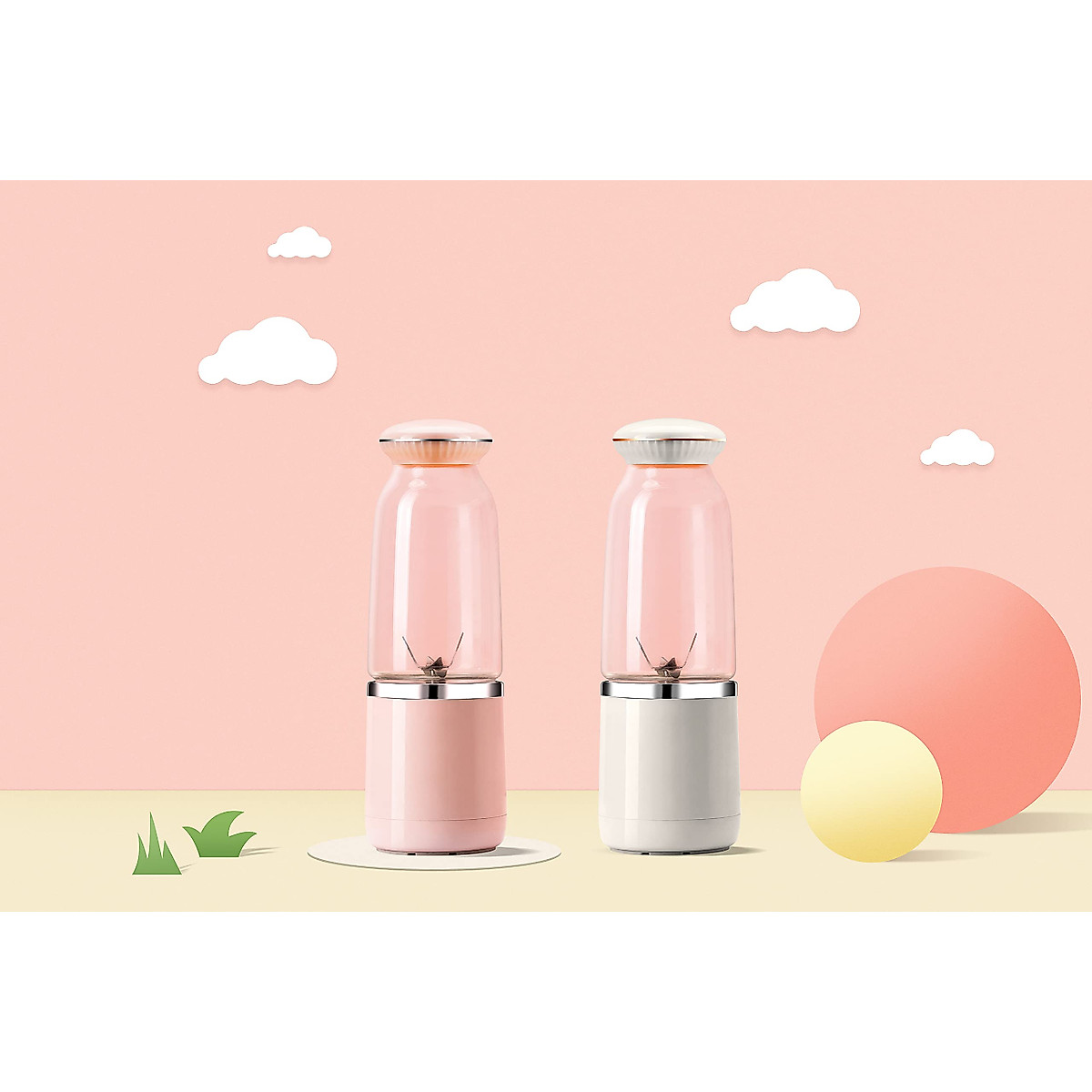 KP'S Variety 2022 ABS proof USB Portable-Personal Blender for Shakes, Smoothies, Protein Shake, any fruit Juice on the Go with High Speed Crushing Ice with 6 blades.