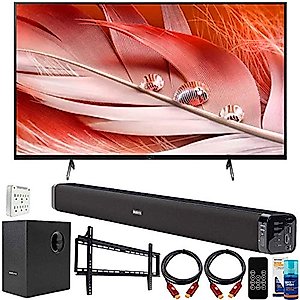 Sony XR50X90J 50-inch X90J 4K Ultra HD Full Array LED Smart TV Bundle with Deco Gear Home Theater Soundbar with Subwoofer, Wall Mount Accessory Kit, 6FT 4K HDMI 2.0 Cables and More