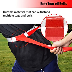 Flag Football Set, 14 Player Football Flags and Belts Set, Includes 14 Belts, 28 Football Flags, 4 Cones, 8 Disc Cones (14 Players)