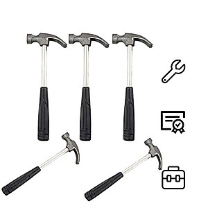 Garneck 5PCS Mini Claw Hammer Rubber Handle Household Carpet Wall Nail Remover With Non-Slip Shock Absorber For Home