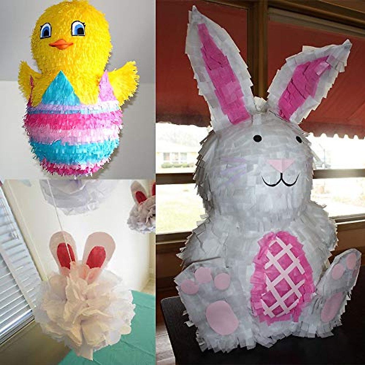 Supa 160 Sheets 8 Easter Day Multicolor Tissue Paper Bulk Wrapping Tissue Paper 20 x 27" for Art Craft Floral DIY Birthday Love Theme Party Tissue Valentine's Day Paper Pom Pom