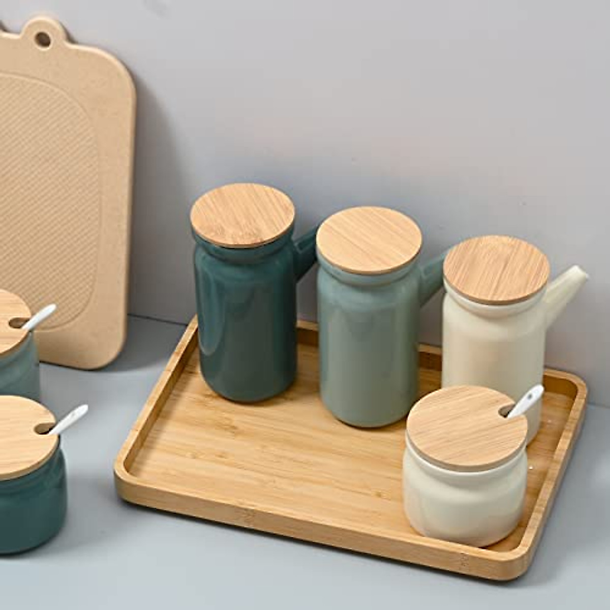 Bamboo Tray, Bathroom Counter Tray Organizer, Vanity Trays for Bathroom Home and Kitchen Serving Decorating Organizing, 12 x 8 x 1 in