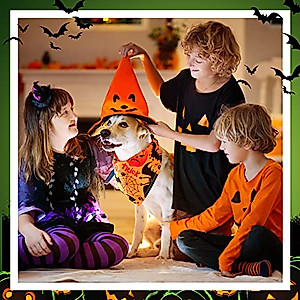 14 Pcs Halloween Dog Bandanas Dog Bib Dog Scarf Pet Bandana Dog Handkerchief for Small Medium Large Dogs Accessories Halloween Party Pet Costume (Honor Pattern)