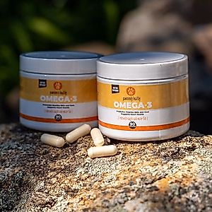 Omega-3 Fish Oil for Dogs by Pawsomely Healthy - High in EPA, DHA - Allergies, Itching, Shedding - Supports Immune System, Skin, Coat, Heart, Joints - 90 Powder Capsules