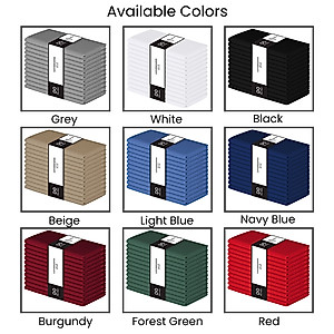 Dine n Decor Set of 12 Cloth Dinner Napkins 100% Cotton - Soft Durable Washable - Ideal for Farmhouse Party Weddings Christmas Easter - Perfect Everyday Use Cloth Napkins Beige 17x17