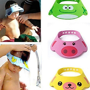 Idomeo Adjustable Lovely Baby Toddler Shampoo Shower Hat Bathing Cap Bathroom Safety