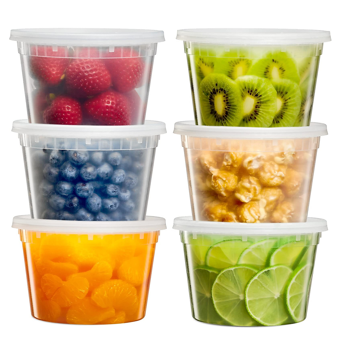 ZEML 16 oz. Deli Food Storage Containers With Leak-proof Lids - 24 Sets