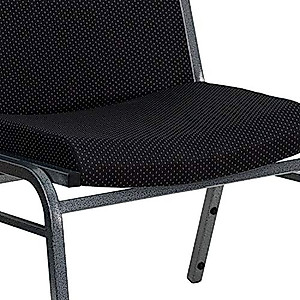 EMMA + OLIVER Big & Tall 1000 lb. Rated Black Fabric Stack Chair