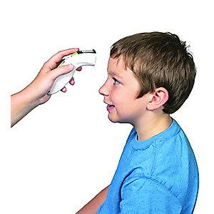 Veridian 09-349 Non-contact Infrared Digital Thermometer, 1-second Readout, Backlit Display, Measures Body and Object/Liquid Temperatures, Memory Recall of Last 10 Readings