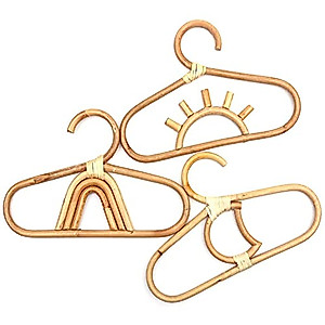 3Pcs Rattan Kids Hanger Kids Garments Organizer Rack Hat Hanging Hook Wall Hooks Kids Room Decor Hanger LEGLO