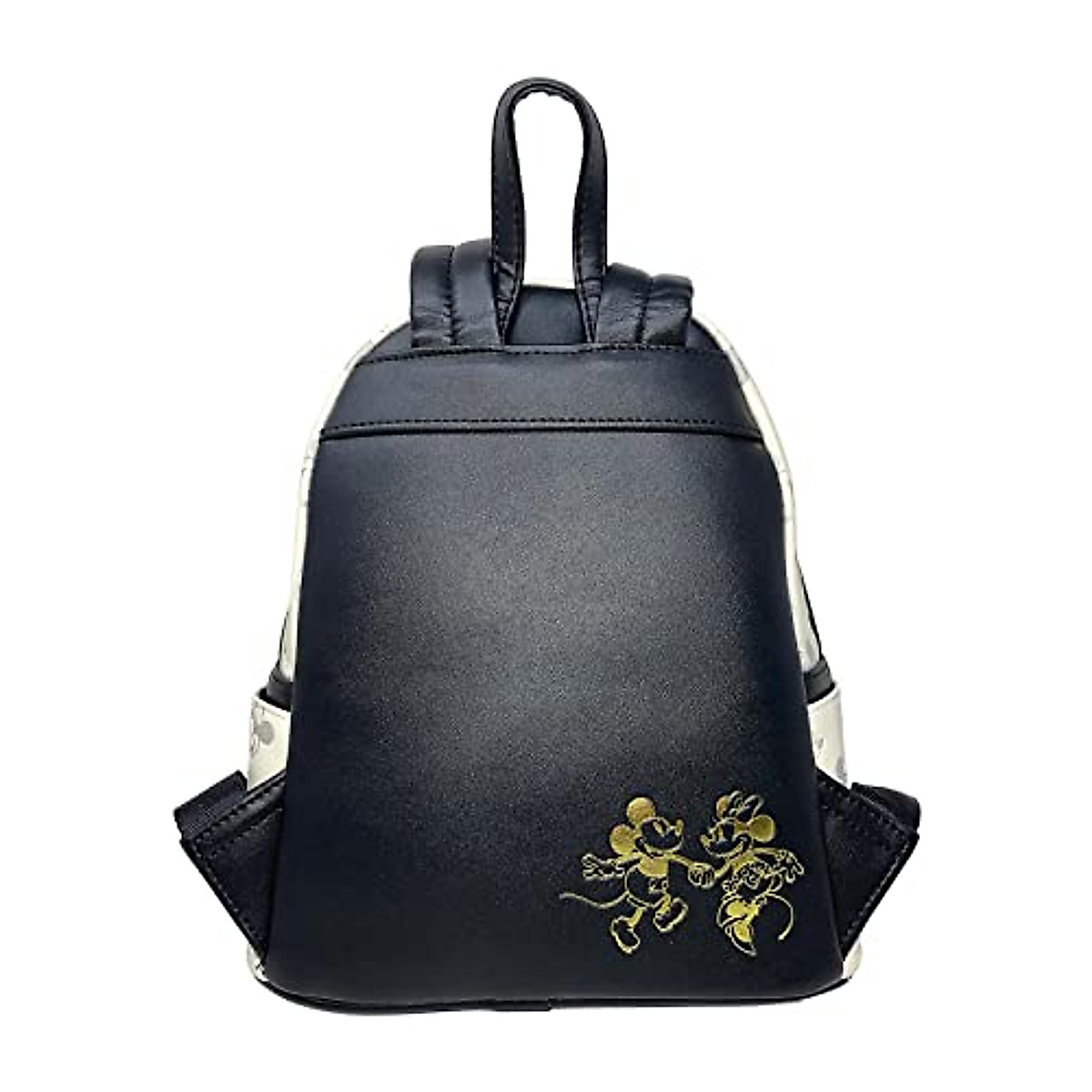 Loungefly Disney Mickey and Minnie Mouse Allover Debossed Womens Double Strap Shoulder Bag Purse