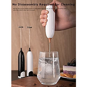 EPAZISOH Milk Frother Handheld Battery Operated Electric Foam Maker Milk Foamer Mini Mixer and Coffee Blender Frother for Frappe, Latte, Matcha, No Stand