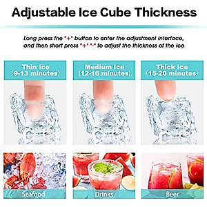 GSEICE Commercial Ice Maker Machine,440lbs/24H with 80lbs Ice Storage Capacity, 24” Air Cooled Freestanding Ice Machine, Automatic Operation Self Clean Ice Cube Maker for Home Office Bar Restaurant