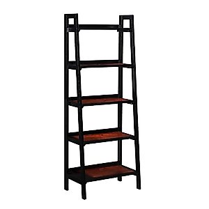 Linon Home Décor Crosby Black Cherry Five Shelf Bookcase