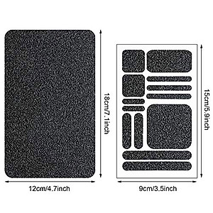 4 Pieces Grip Phone Tape Decals Anti-Slip Rubber Textured Phone Tape Adhesive Traction Grip Decal Stickers for Phones Tablet Computer Gaming Cases (Black)