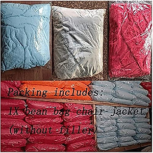 EKWQ 6FT Bean Bag Chair Cover(it was only a Cover, not a Full Bean Bag) Living Room Furniture Big Round Soft Fluffy Faux Fur BeanBag Lazy Sofa Bed Cover Giant Fur Bean Bag Cover