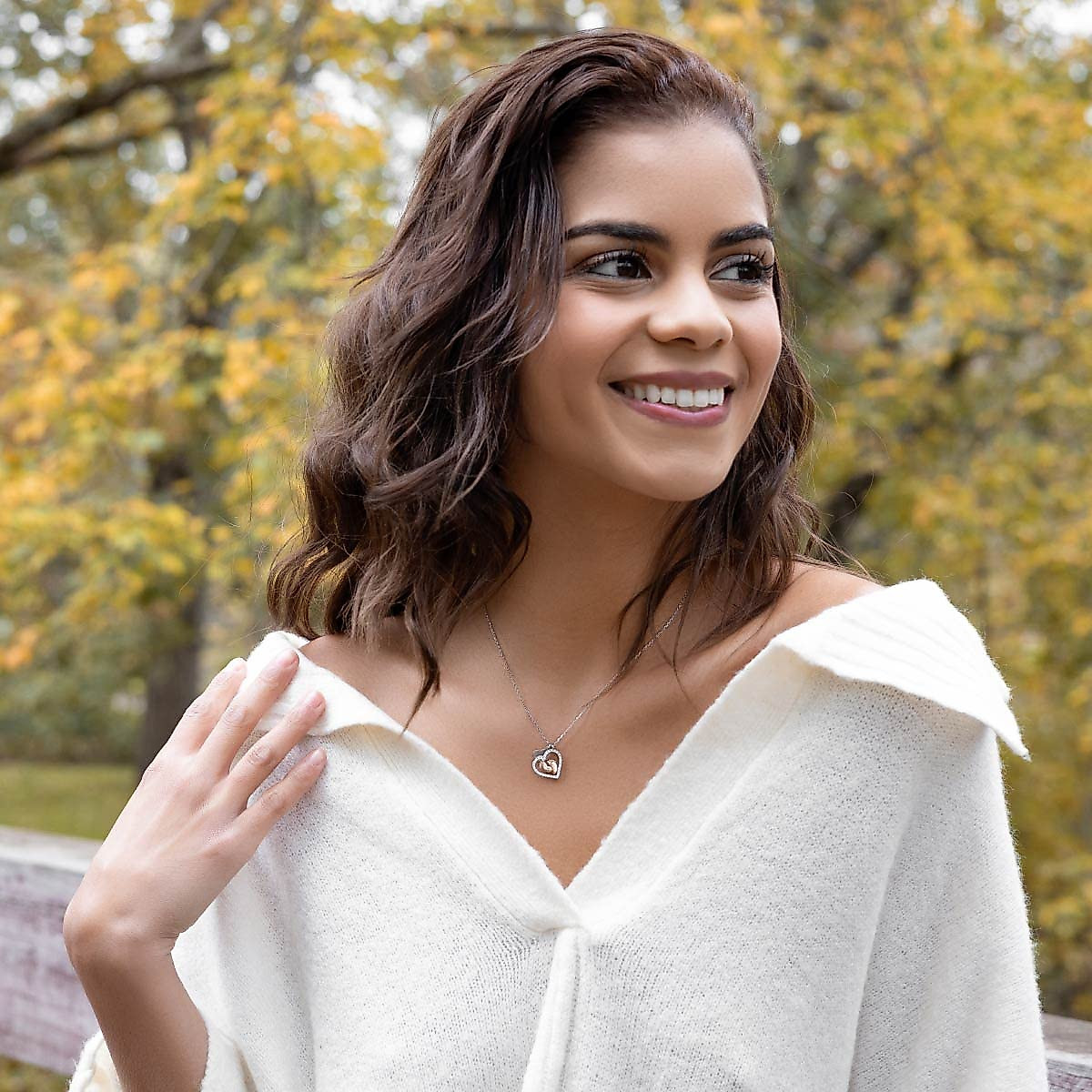 Aphrodite's Colorful Rainbow Baby Gifts for Mom, Baby Feet Heart Necklace, First Time Mom Gift, Mom to Be necklace, Baby Shower Gifts, New Mom Gifts for Christmas, Sterling Silver, Cubic Zirconia