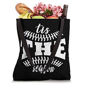 Tis The Season Baseball Player Coach Bat and Ball Sports Tote Bag