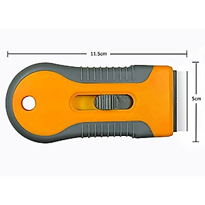 Pack of 8 Retractable Razor Blades Scrapers, 40pcs Replaceable Razor Blades for Decal Sticker Glue Removal