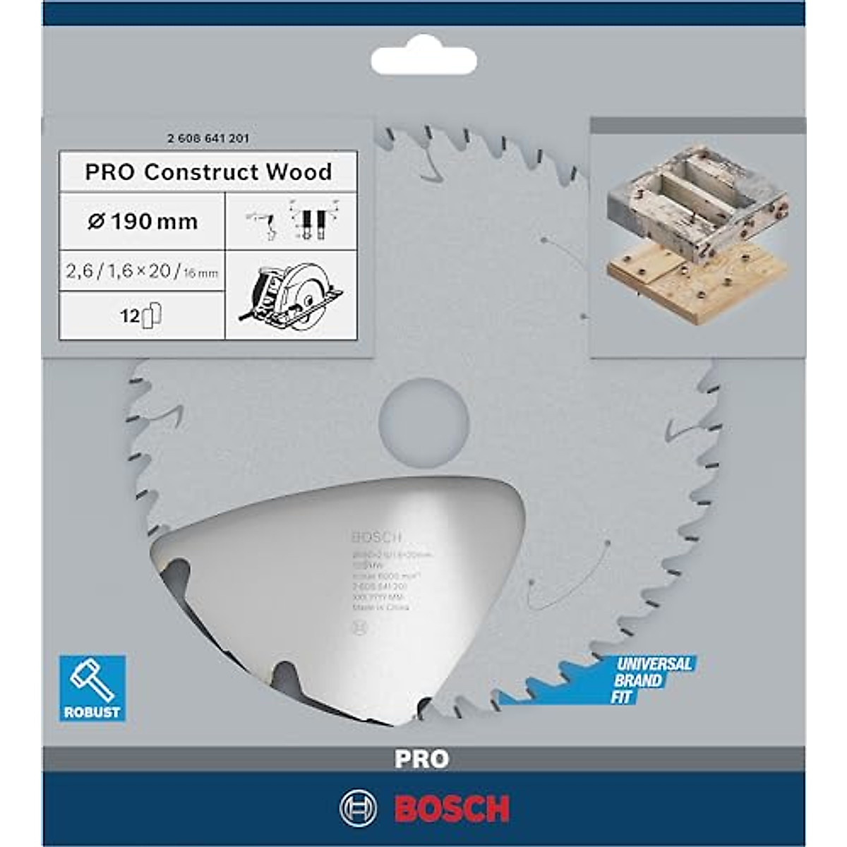 Bosch 2608641201 Circular Saw Blade "Top Precision" Cwwoh 7.48inx20mm 12T