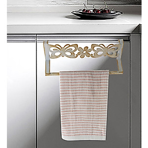 Kitchen Towel Holder Over Door Towel Rack Cabinet Towel Holder Kitchen Towel Rack for Dish Towel Hand Towel Bathroon Doors