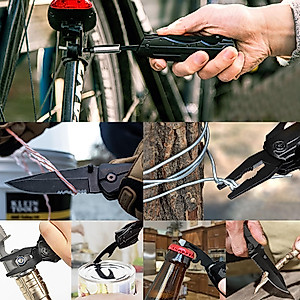 Multitool Pocket Knife, 16 in 1 Tactical Knife With Blade Saw Pliers Screwdriver Bottle Opener for Camping, Emergency, Daily Use, Perfect Birthday Christmas Gifts for Men Dad Husband