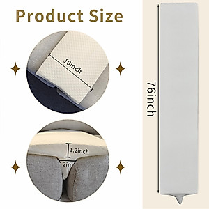 JZHLLA 10"X76" Bed Bridge Twin to King Bed Converter Kit, Bed Gap Pad Combine Twin Beds to King Mattress Bed Bridge Connector for Adjustable Bed with Washable Cover(76in×10in)