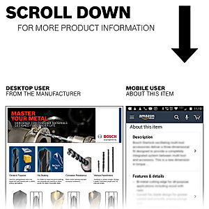 BOSCH BL2166 1-Piece 39/64 In. x 6 In. Fractional Reduced Shank Black Oxide Drill Bit for Applications in Light-Gauge Metal, Wood, Plastic