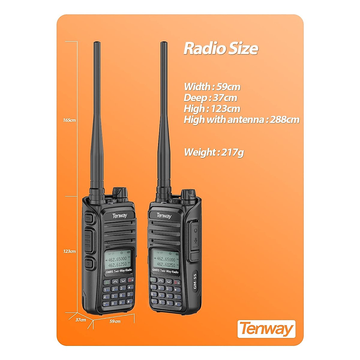 5W Handheld GMRS Two Way Radio with Long Range, Repeater Capable, NOAA Scanning & Display SYNC - Ideal for Off-Road Overlanding