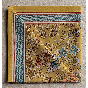 Maison d' Hermine Napkin 100% Cotton Set of 4 Decorative Washable Table Cloth Napkins, Dining, Home, Wedding, Banquet, Buffet, Marquise - Spring/Summer (20”x20”)