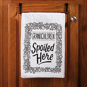 Primitives by Kathy Decorative Kitchen Towel - Grandchildren Spoiled Here, 28" x 28"
