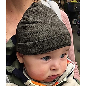 EMF Baby Hat Beanie EMF Blocking Baby Beanie Microwave RF Shielding All Season Baby Beanie Cap Black, Brown, 1-4