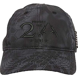 AmazingShirts Protect The 2nd Amendment 1791 AR15 Guns Right Freedom Embroidered One Size Fits All Unstructured Hats (TAC Black/Black)