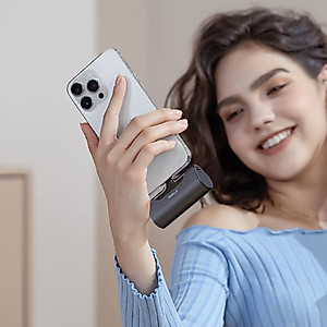 iWALK iPhone 15 Portable Charger 4500mAh 20W USB C Small Power Bank Fast Charging Battery Pack Compatible with iPhone 15,15 Plus,15 Pro,15 Pro Max,iPad, AirPods,Black