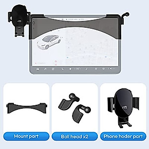 FICS Tesla Model 3 Accessories, Tesla Model Y Accessories, Model 3 Phone Mount, Model Y Phone Mount