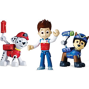 Paw Patrol Action Pack Pups Figure Set, 3-Pack, Ryder, Chase and Marshall