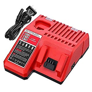 N12 N14 N18 Multi-Voltage Rapid Charger 48-59-1812 Compatible with Milwaukee 12V-18V Lithium Battery M12 M18 M14 48-11-1850 48-11-1852 48-11-1828 48-11-2411 48-11-2460