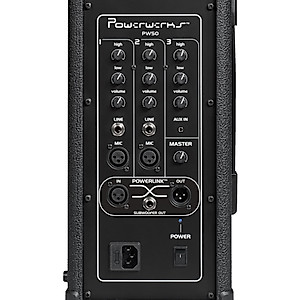 Powerwerks PA System (PW50) & Amazon Basics XLR Male to Female Microphone Cable - 10 Feet, Black