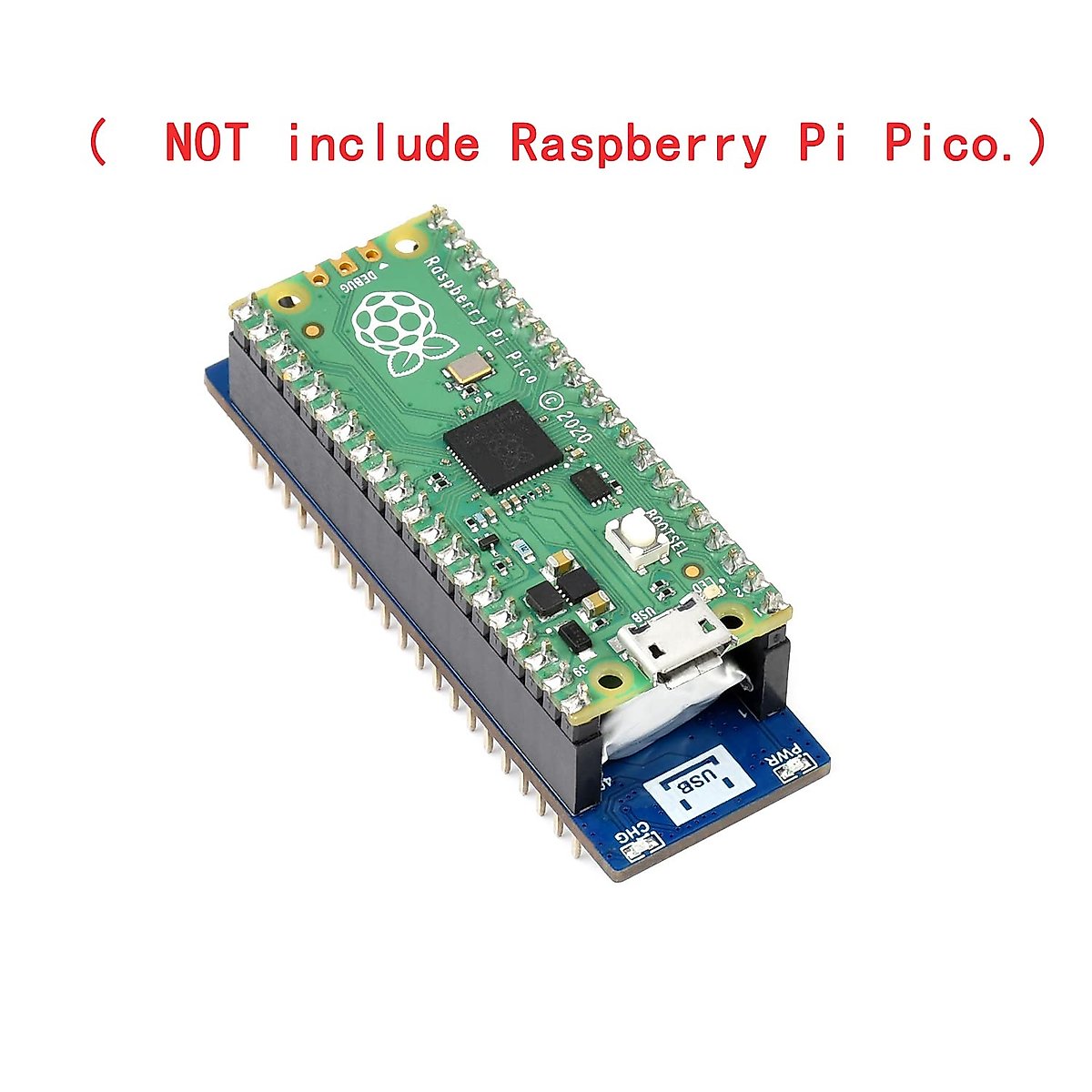 5V I2C Uninterruptible Power Supply UPS Module Breakout Shield HAT Starter Kit for RPI Raspberry Pi PICO 2W WH 2W RP2040 RP2350 Expansion Board