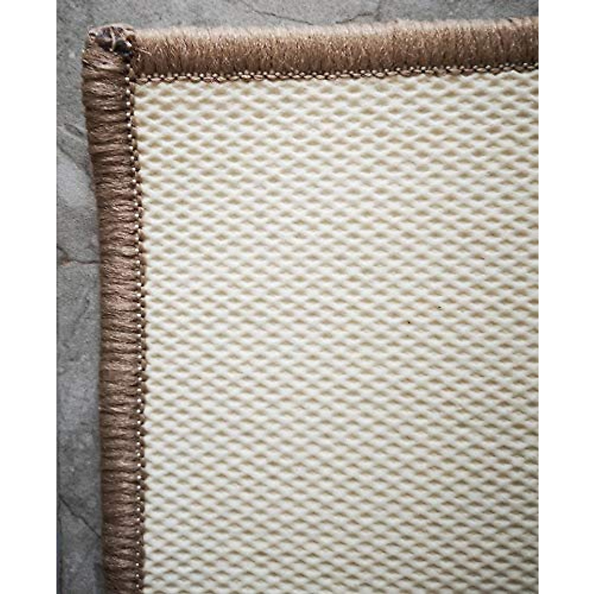 DEERLUX Modern Living Room Area Rug with Nonslip Backing, Abstract Beige Chevron Strokes Pattern, 2.5 x 6.5 Ft Runner