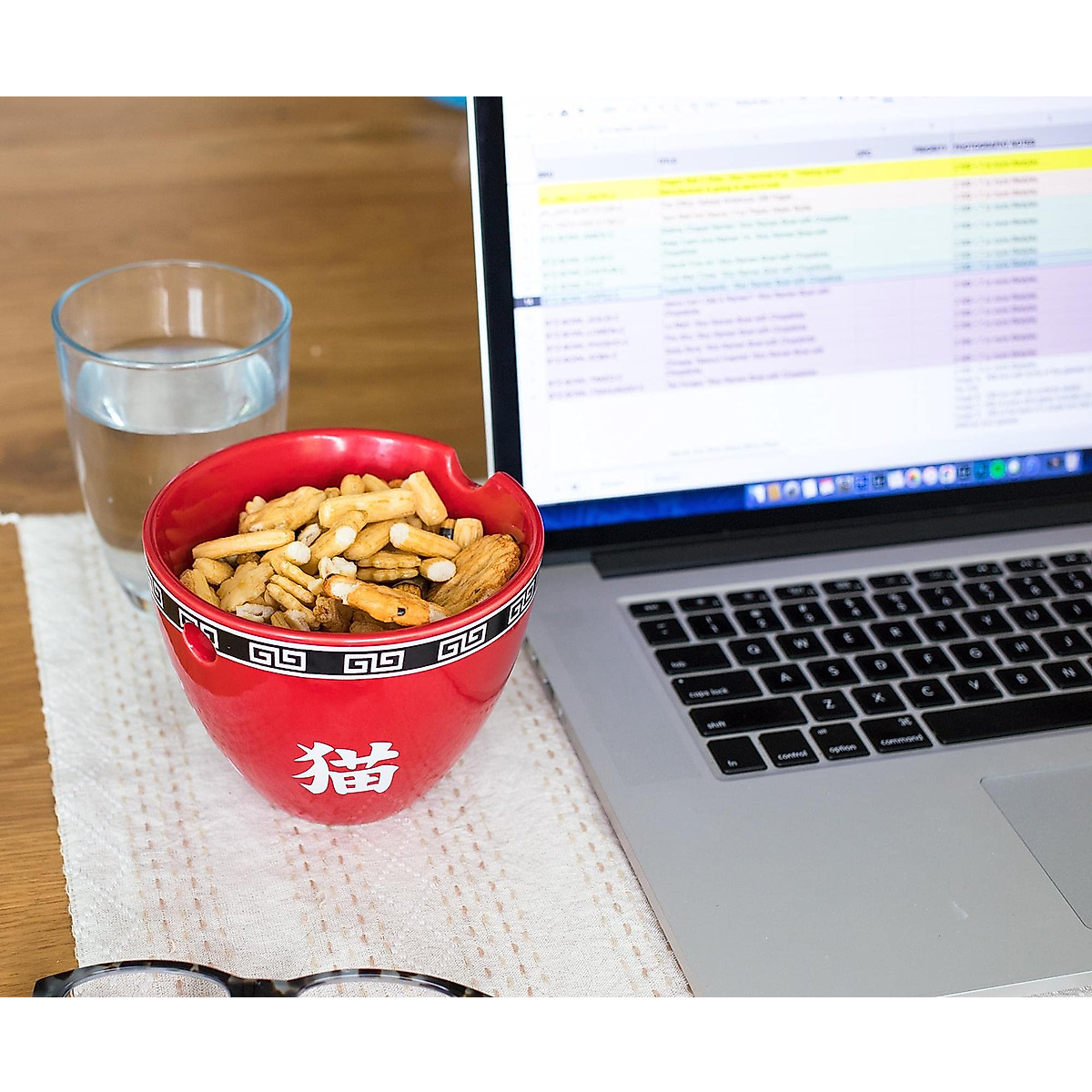 Boom Trendz Bowl Bop Keep Calm And Ramen On Japanese Dinner Set | 16-Ounce Bowl, Chopsticks