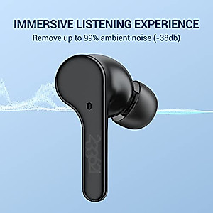 233621 Axel Hybrid Active Noise Cancelling Earbuds, HiFi Stereo Earphones with 4 Built-in Mics for Clear Calls, Customizable Immersive Sound, 10mm Drivers, Bluetooth 5.1, Transparency Mode Headphones